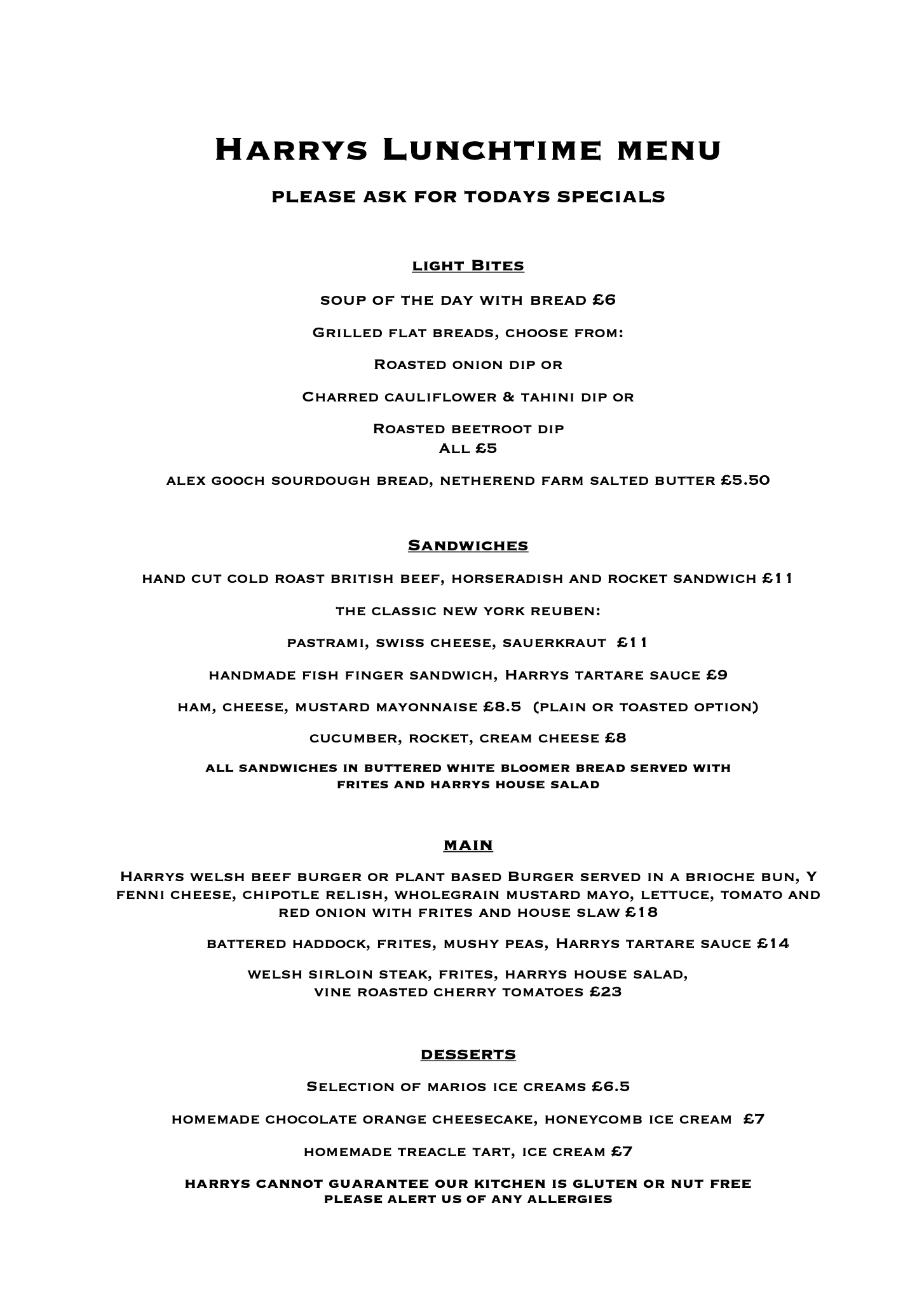 LUNCHTIME | Harry's Bar Cowbridge